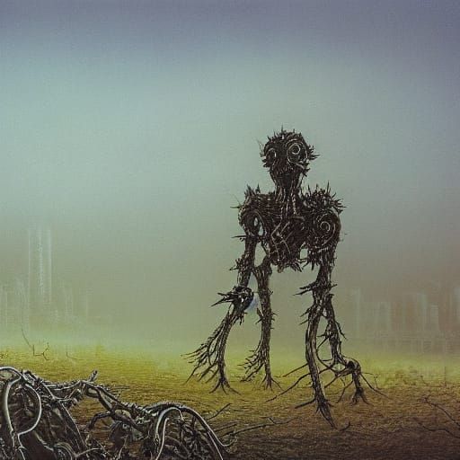 Biomechanical Horror Emerges from Industrial Abyss - AI Art