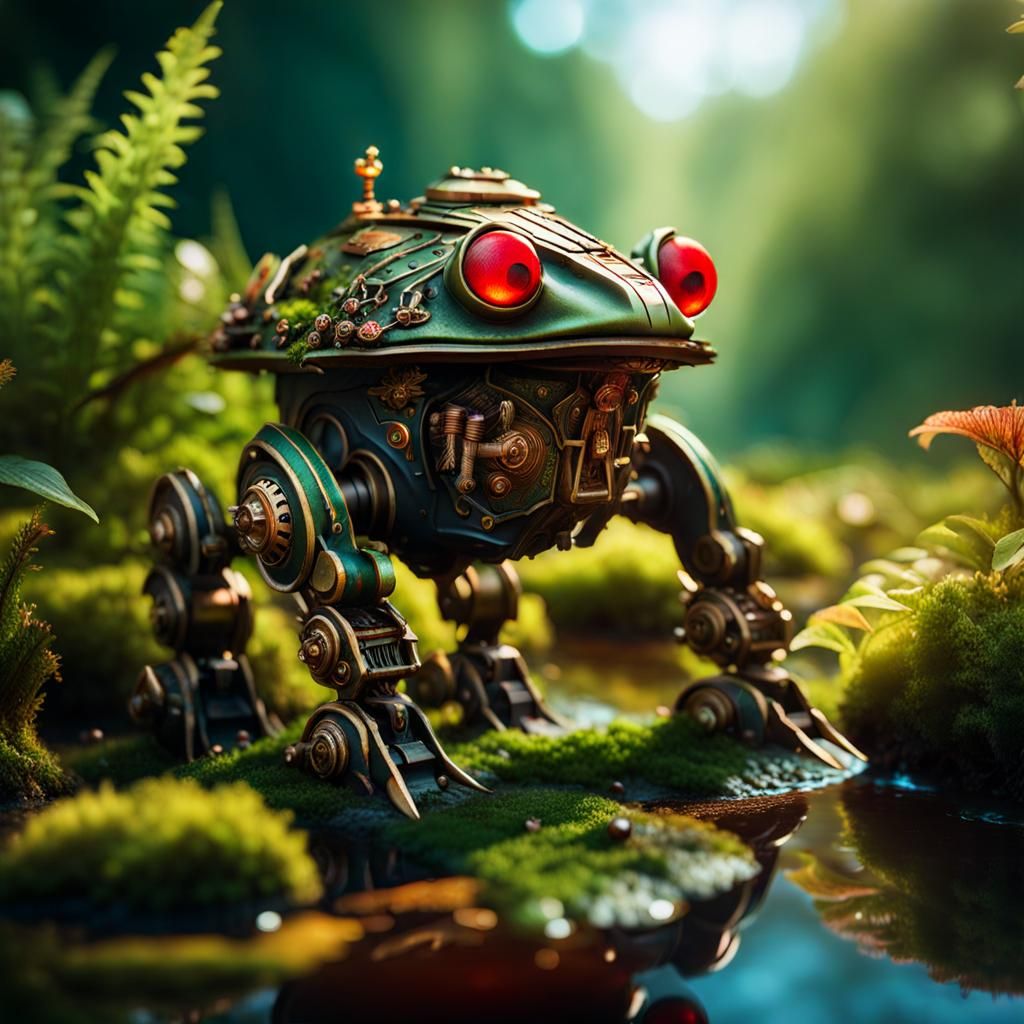 MECH MARINE FROG DRONE - AI Generated Artwork - NightCafe Creator