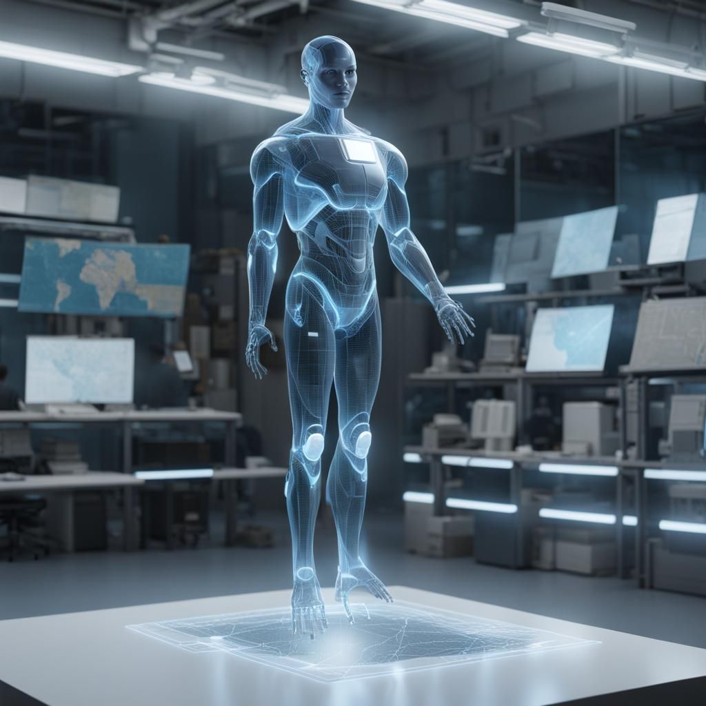 AI hologram figure, translucent - AI Generated Artwork - NightCafe Creator