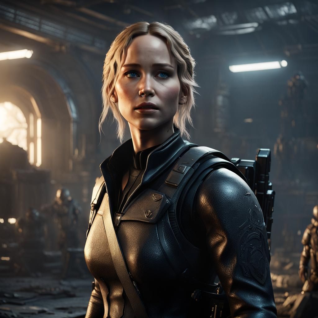 Jennifer Lawrence in a video game - AI Generated Artwork - NightCafe ...