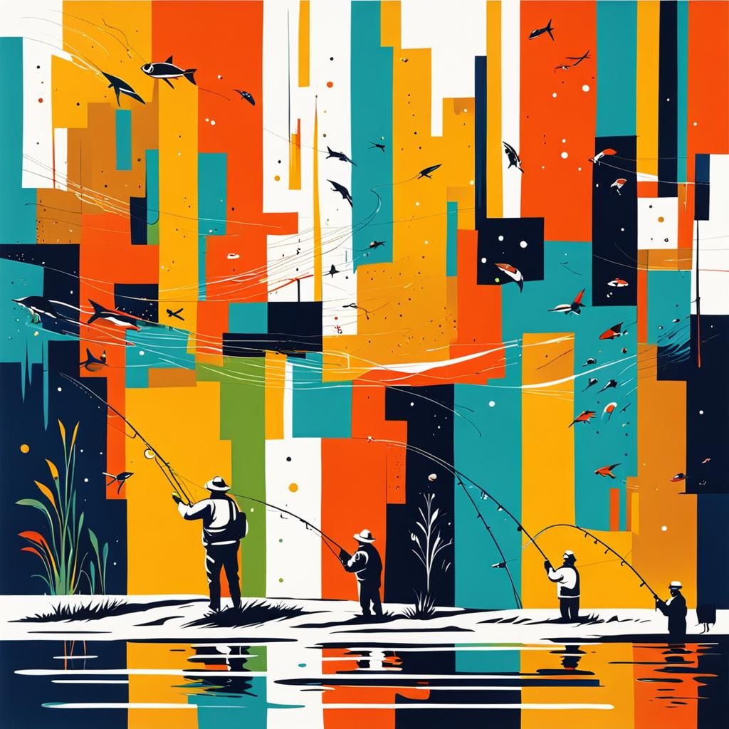 Friends fishing - AI Generated Artwork - NightCafe Creator
