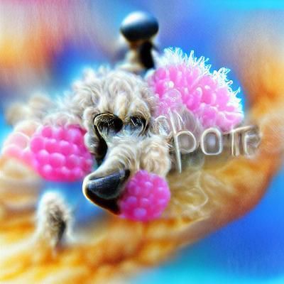 Miniature poodle puff macro photo 4K high definition paddle puff - AI ...