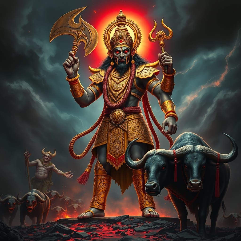 Yamraj, the god of death from Hindu mythology,