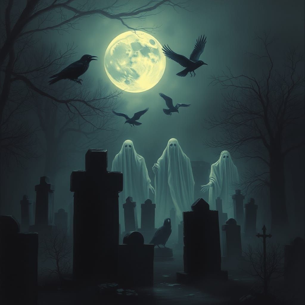 Ghosts at the cemetery - Ethereal Beings Emerge from Graves ...