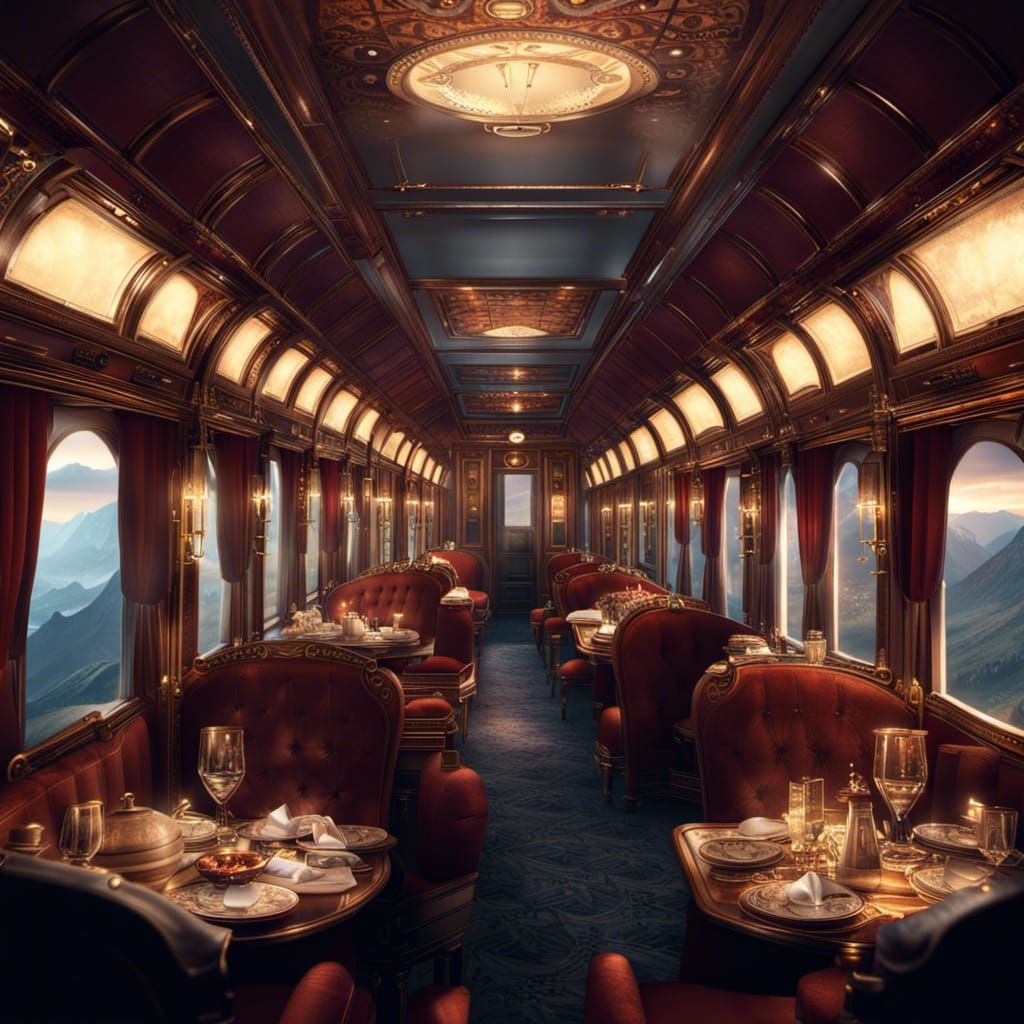 Dinner time, Orient Express - AI Generated Artwork - NightCafe Creator