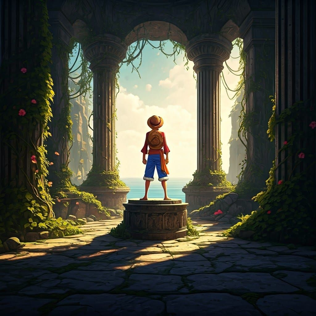 Recreate the example image in the style of One Piece, inspired by ...