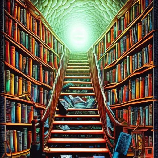 Messy library - AI Generated Artwork - NightCafe Creator