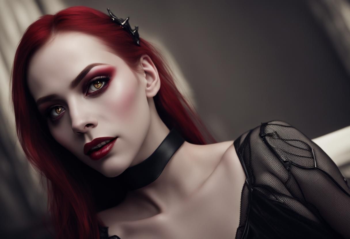 high resolution photo, demon, female, lithe, perfect face, beautiful ...