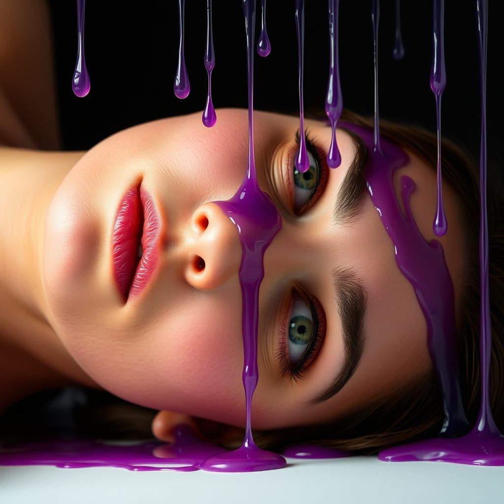 drippotherapy - Ethereal Woman Under Slime Rain