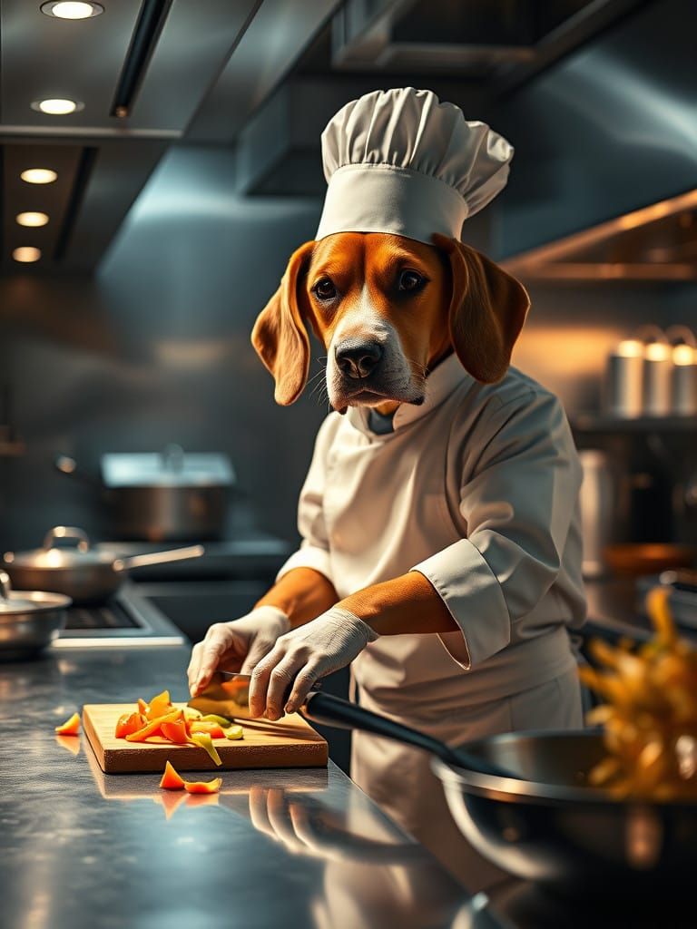 Chef Beagle - Savvy Beagle Sous Chef in a Modern Michelin-St...
