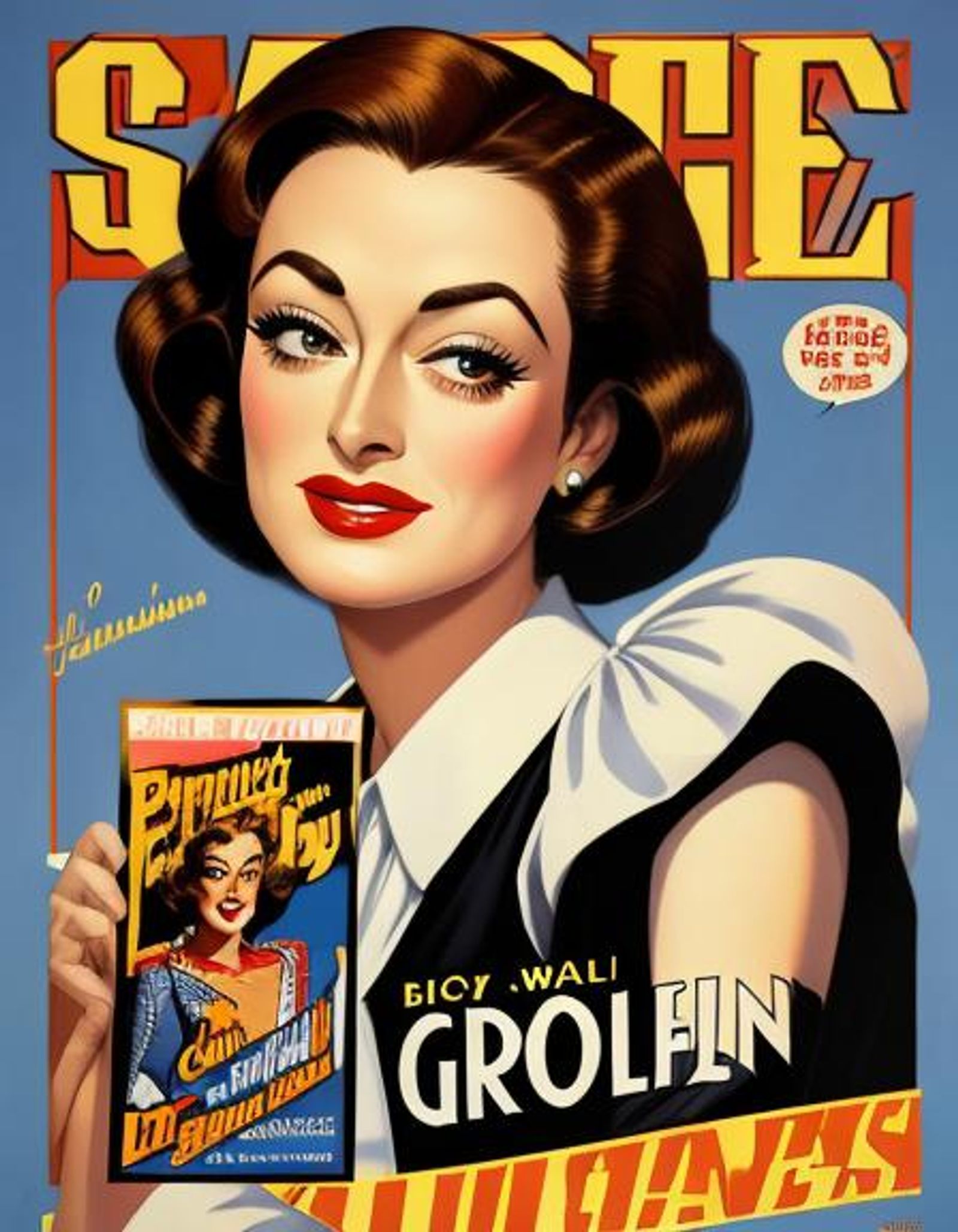 Joan Crawford / Gil Elvgren style - AI Generated Artwork - NightCafe ...
