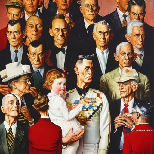 Qanon as painted by Norman Rockwell - AI Generated Artwork - NightCafe Creator