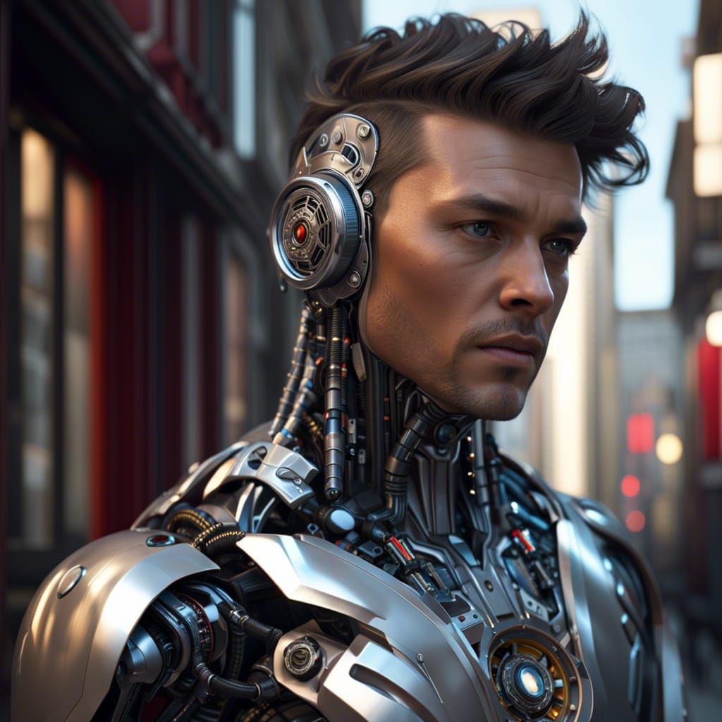 Robotic human male - AI Generated Artwork - NightCafe Creator