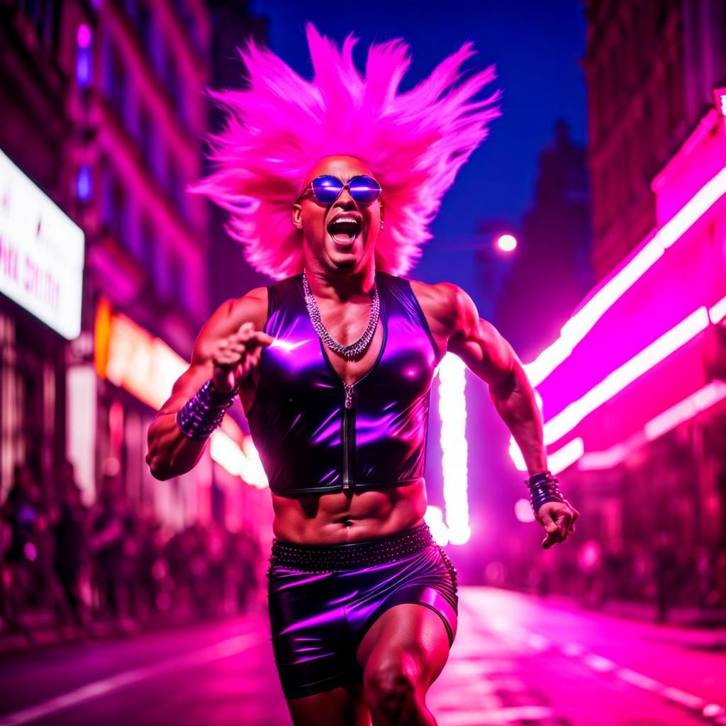 A Drag Queen Racing through the Streets - AI Generated Artwork ...