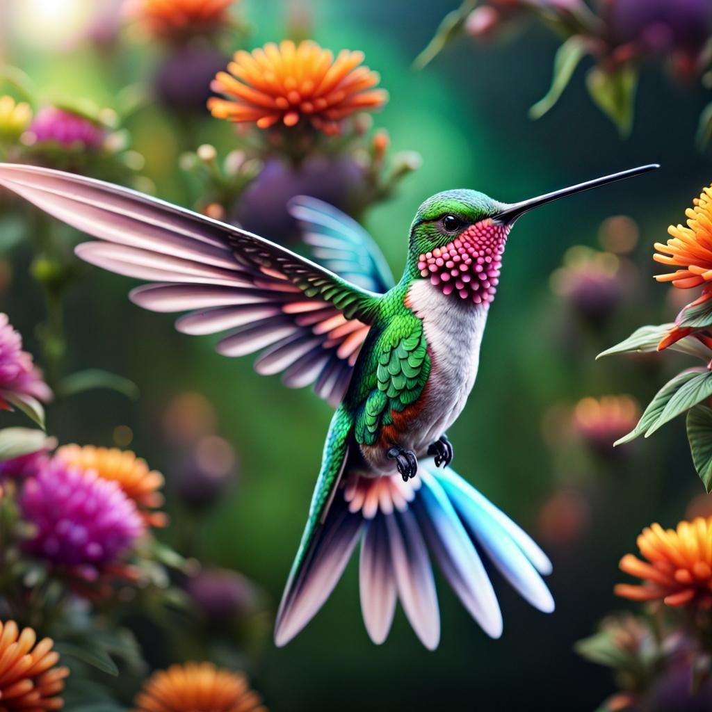 Hummingbird - AI Generated Artwork - NightCafe Creator