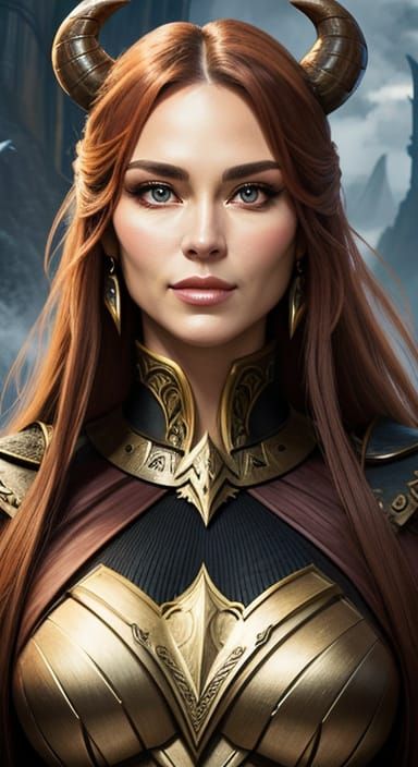 Fantasy Woman Portrait in Beastmaster Style - AI Art