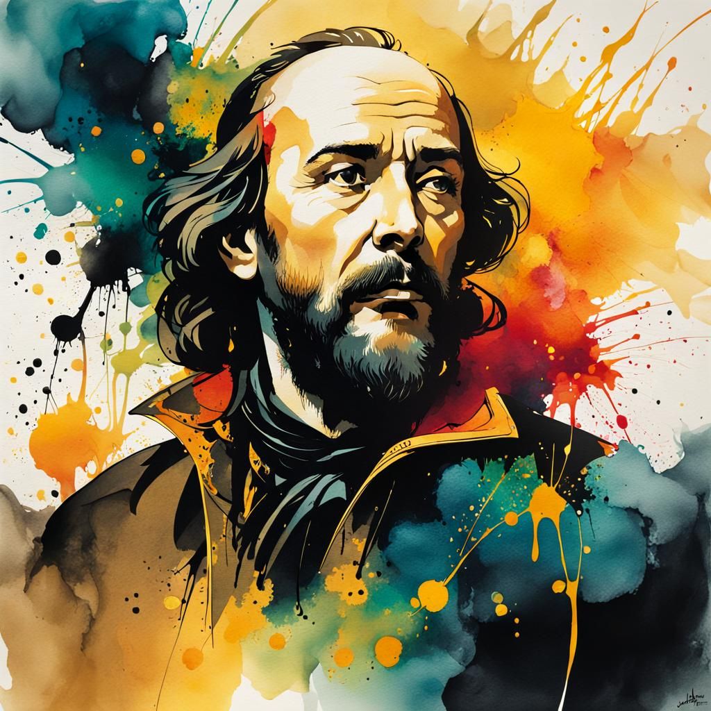 Shakespeare portrait - AI Generated Artwork - NightCafe Creator