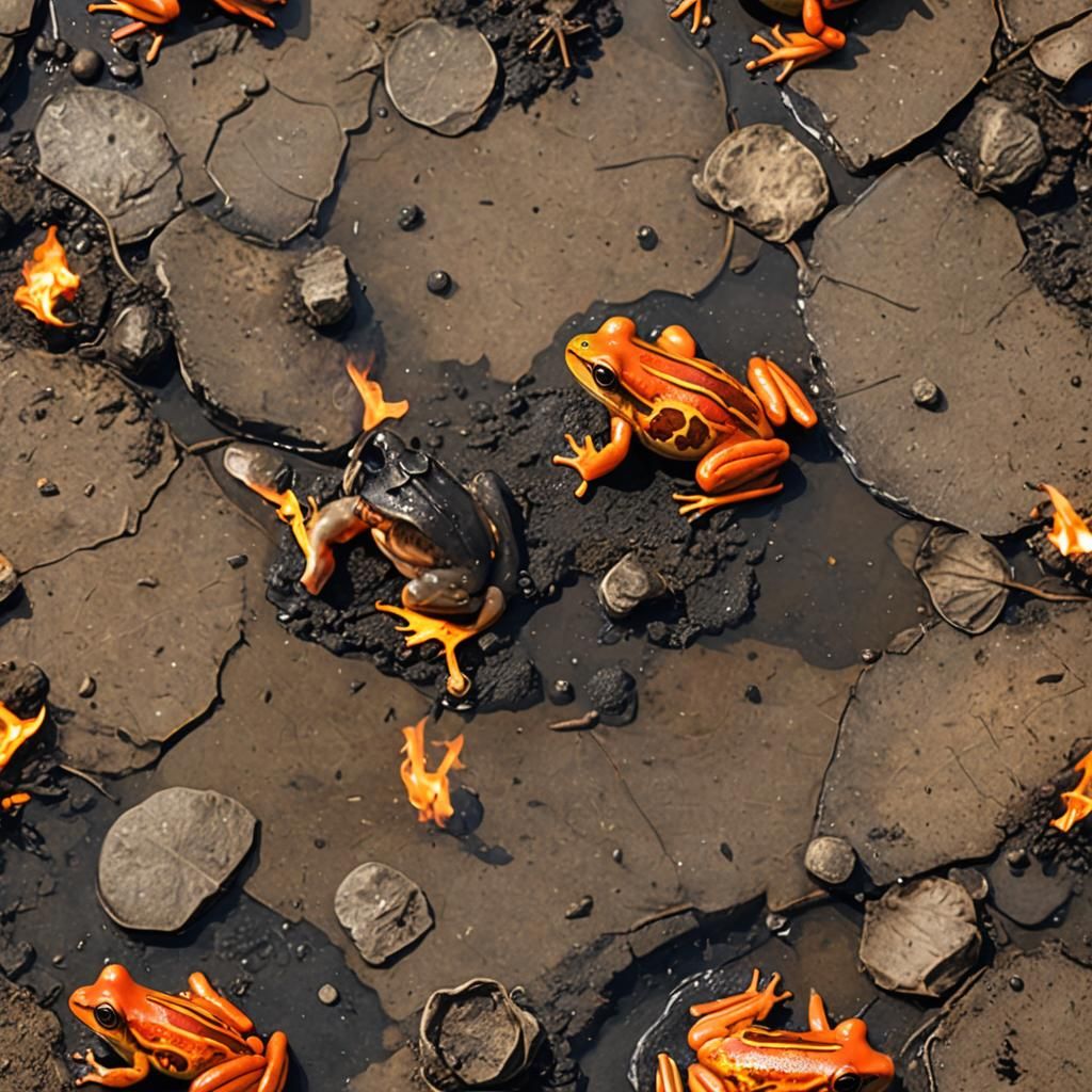 A fire themed frog - AI Generated Artwork - NightCafe Creator