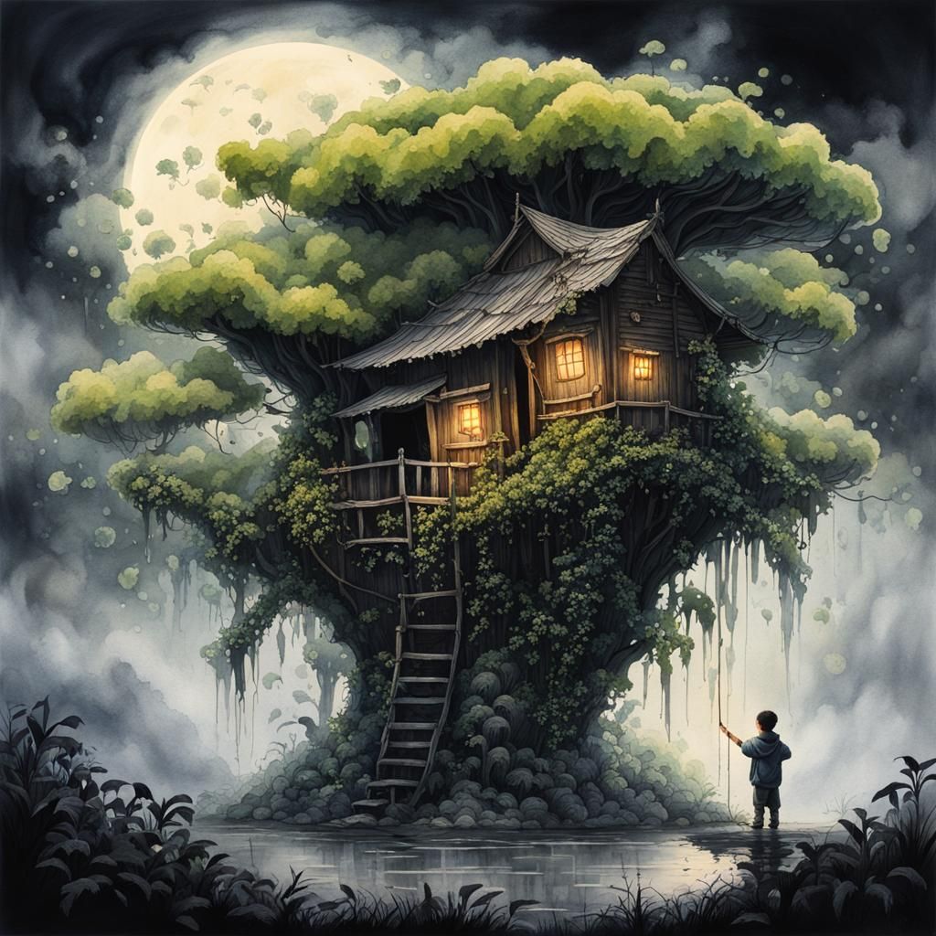 The Luxury Tree House - AI Generated Artwork - NightCafe Creator