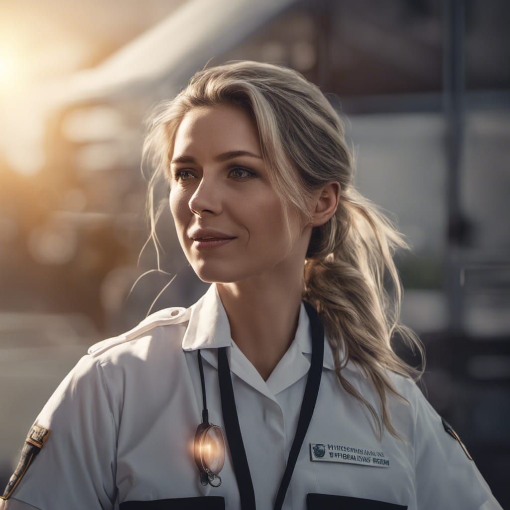 Inspirational female paramedic - AI Generated Artwork - NightCafe Creator