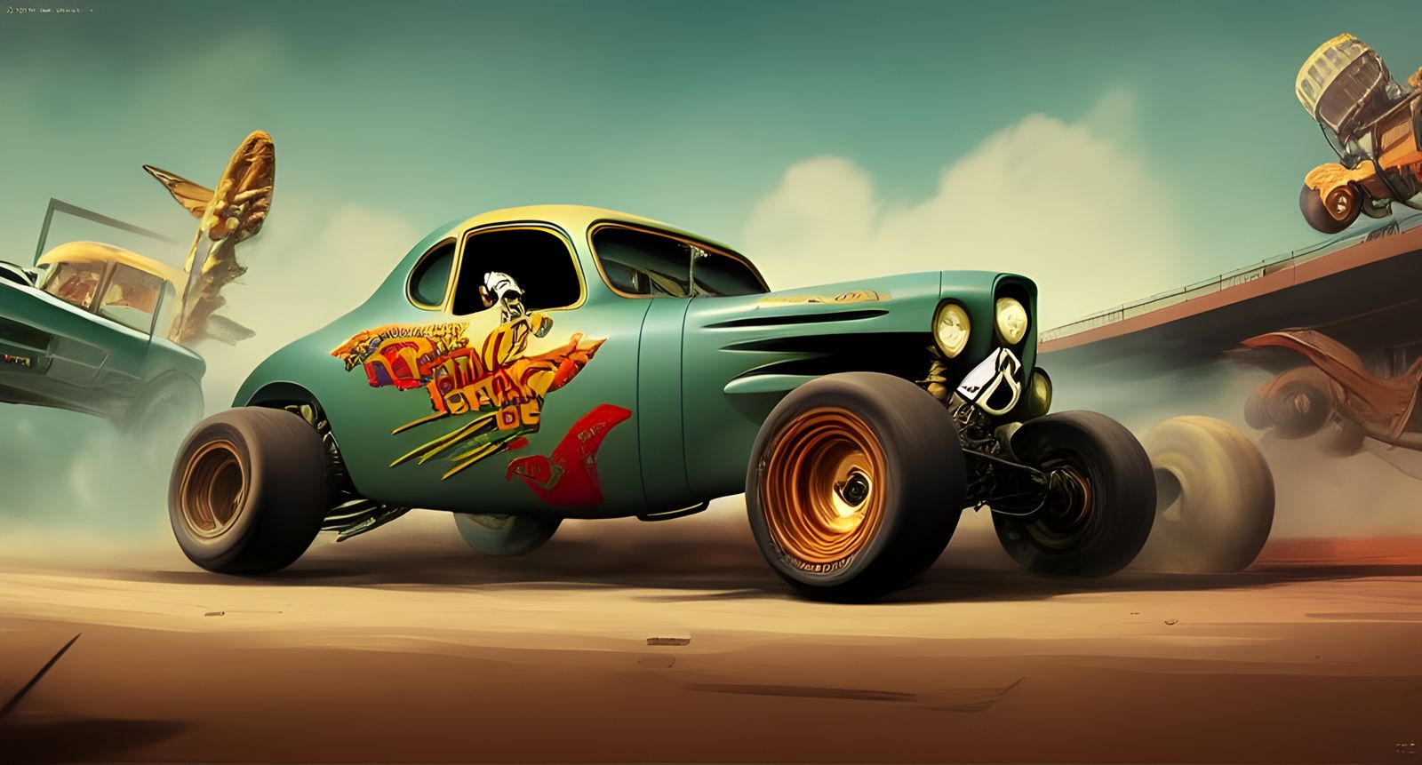 Rat Fink Willys Gasser - AI Generated Artwork - NightCafe Creator