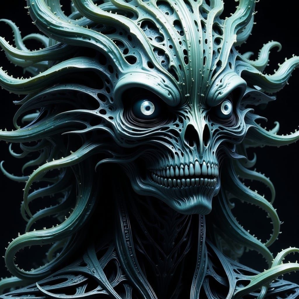 Spectral Creature Created with Leaf and Sticks