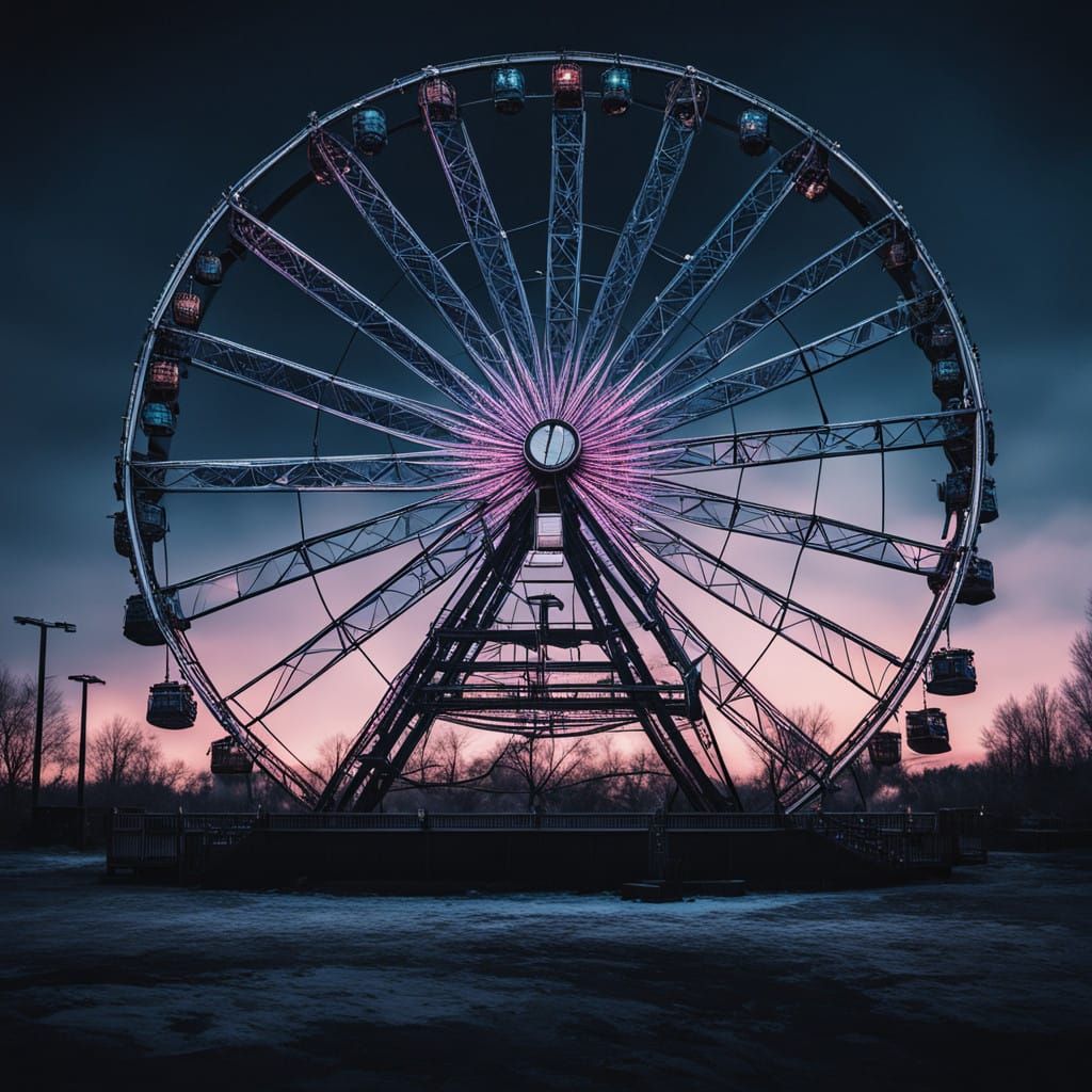 One Quick Spin - Majestic Ferris Wheel at Dusk