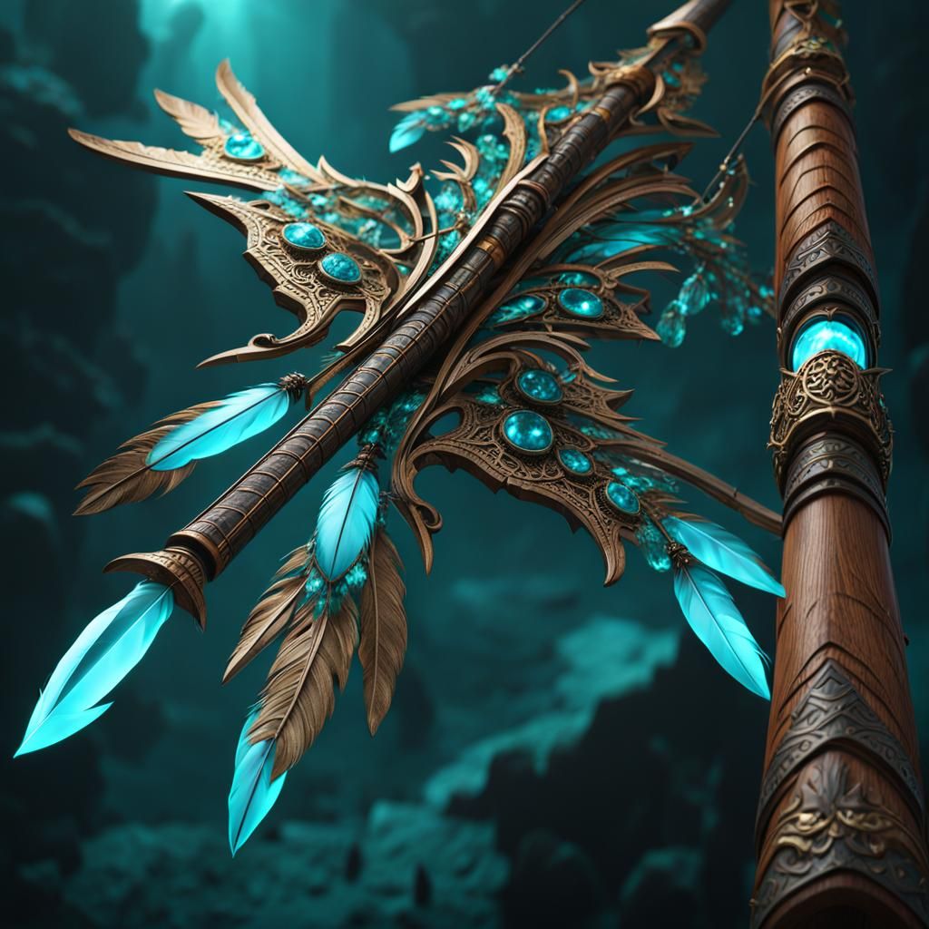 Elven weapon (magic staff) - AI Generated Artwork - NightCafe Creator