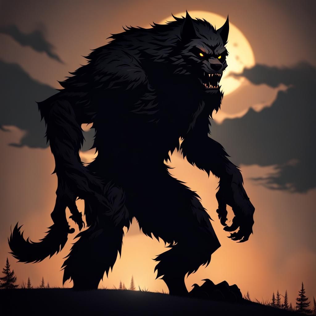 Werewolf sunset - AI Generated Artwork - NightCafe Creator