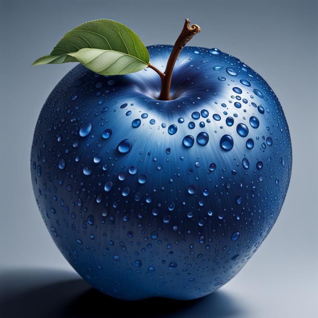 Blue Apple - AI Generated Artwork - NightCafe Creator