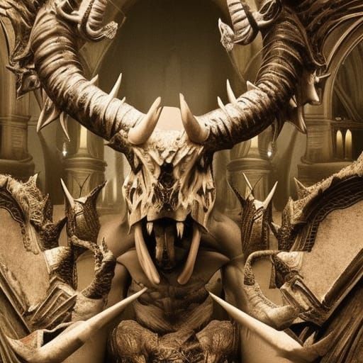 Demons bone armor - AI Generated Artwork - NightCafe Creator