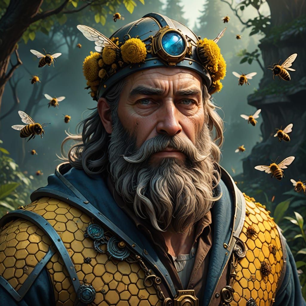 Epic Fantasy Gypsy Beekeeper in Stunning Digital P... - AI Art