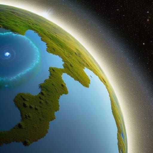 Planetary Flyby: Mysterious Ring at the Pole - AI Generated Artwork ...