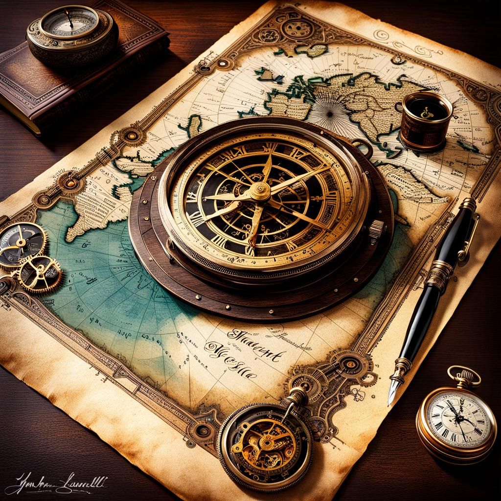 The navigator’s desk - AI Generated Artwork - NightCafe Creator