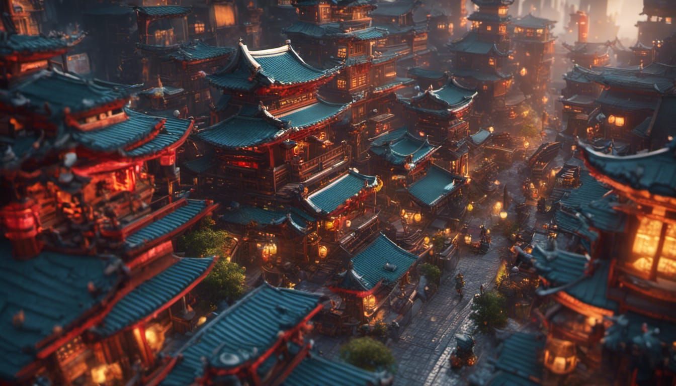 Ninjago city, realistic - AI Generated Artwork - NightCafe Creator
