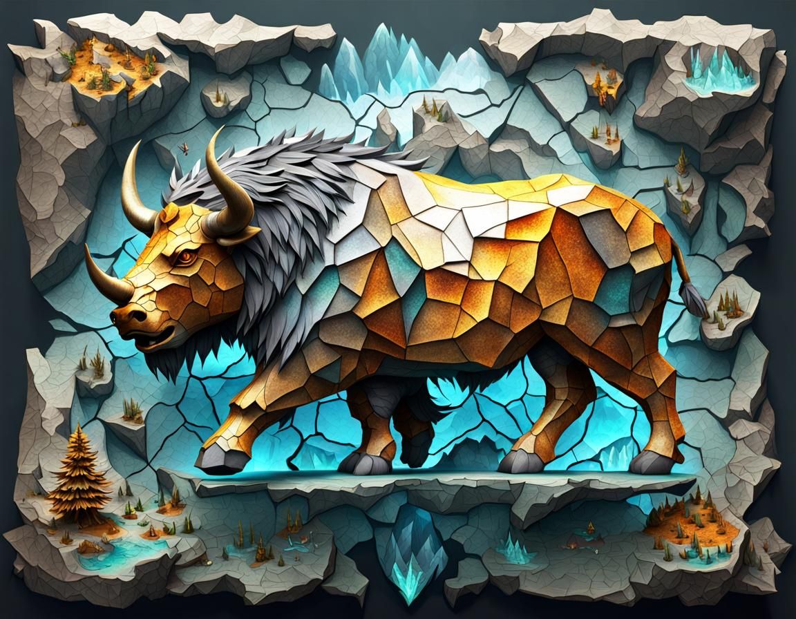 Mythical Ox - AI Generated Artwork - NightCafe Creator