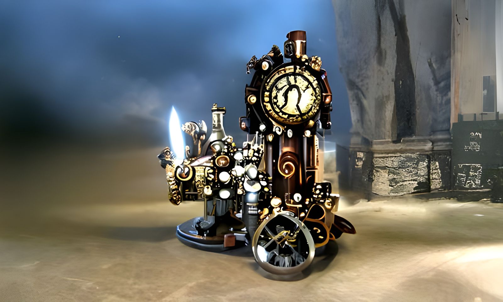 Time Travelling Machine steampunk arcane - AI Generated Artwork ...