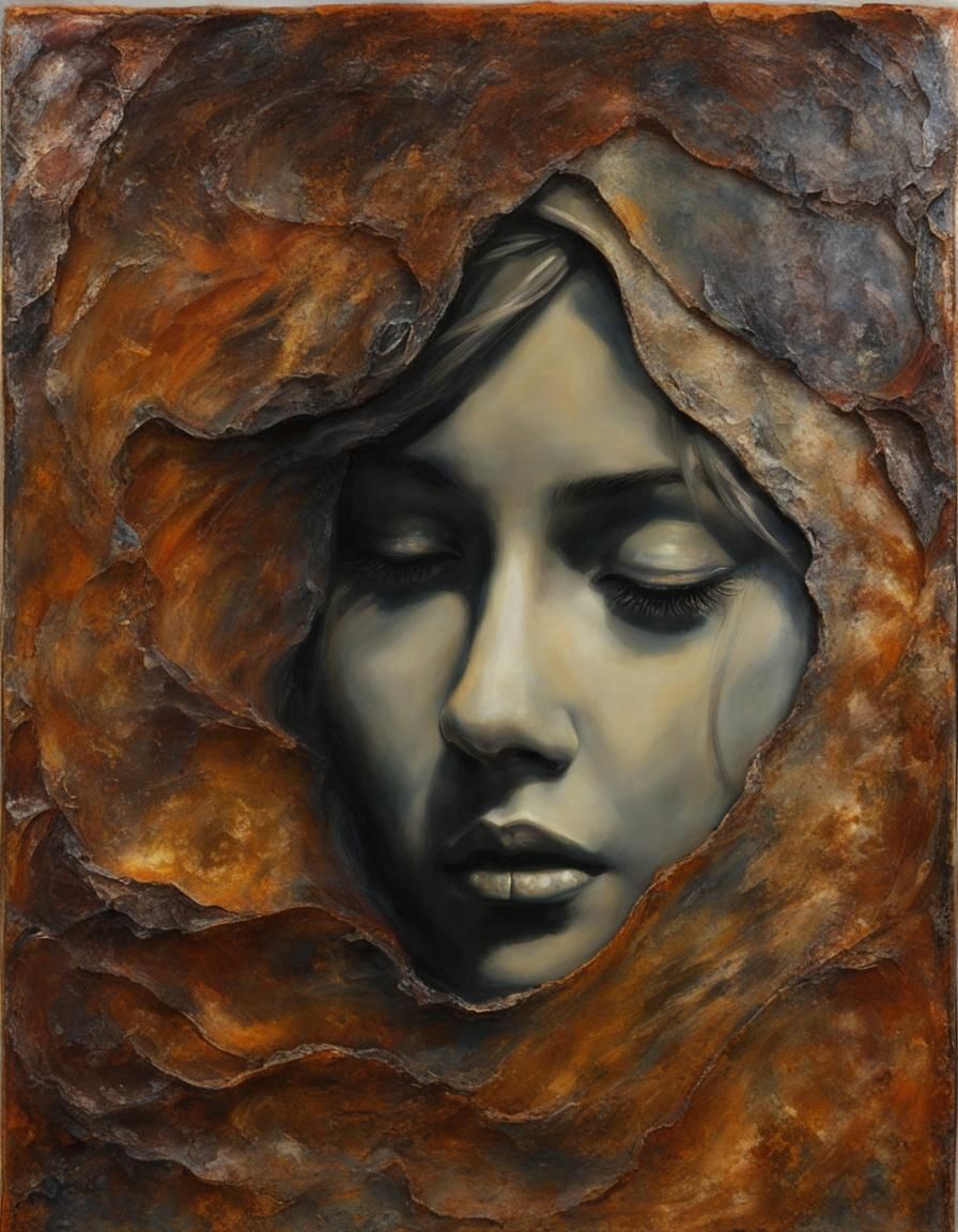 she might fade away ~ by 3D scratchitti artist "shellacked Rust-Oleum ...