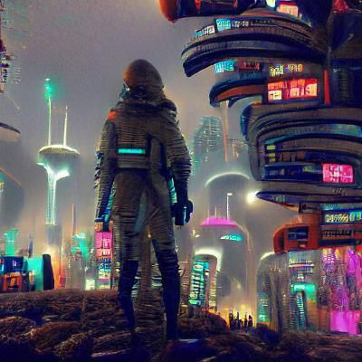 sci-fi city - AI Generated Artwork - NightCafe Creator