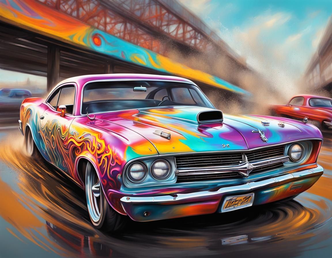 Drag racing 2 - AI Generated Artwork - NightCafe Creator
