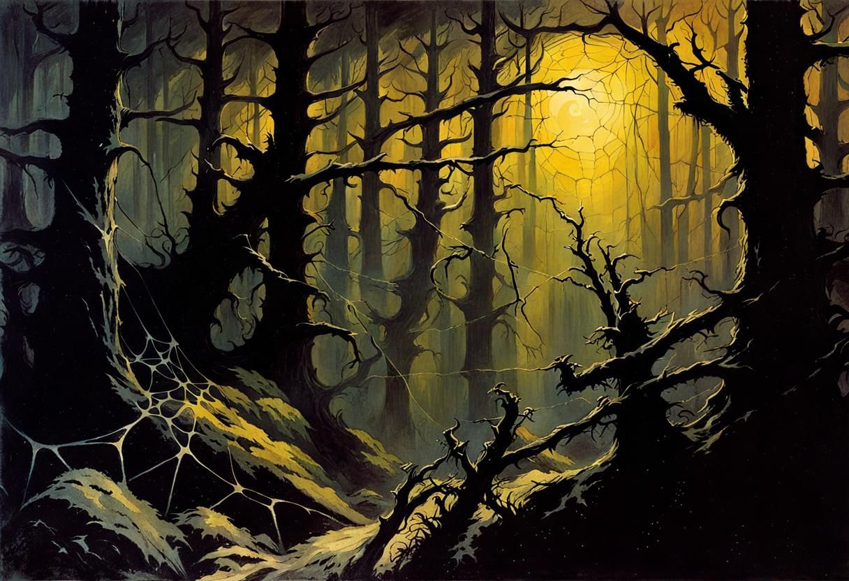 Remake. Spider forest, by Frank Frazetta 1 - AI Generated Artwork ...
