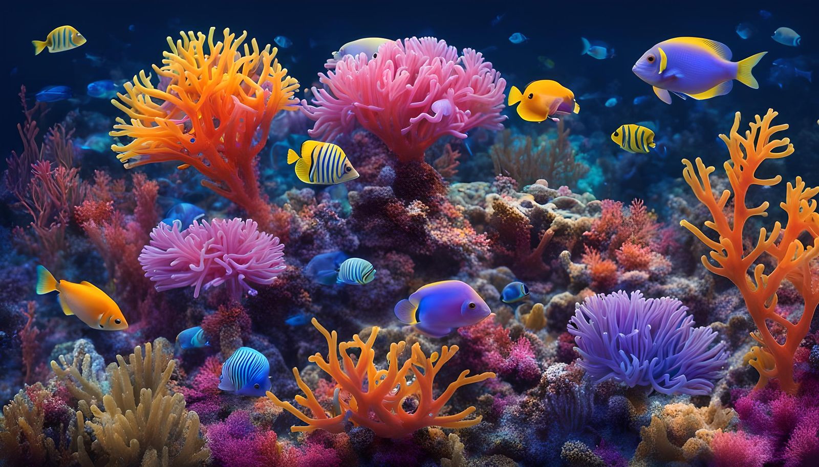 colourful sea creatures - AI Generated Artwork - NightCafe Creator