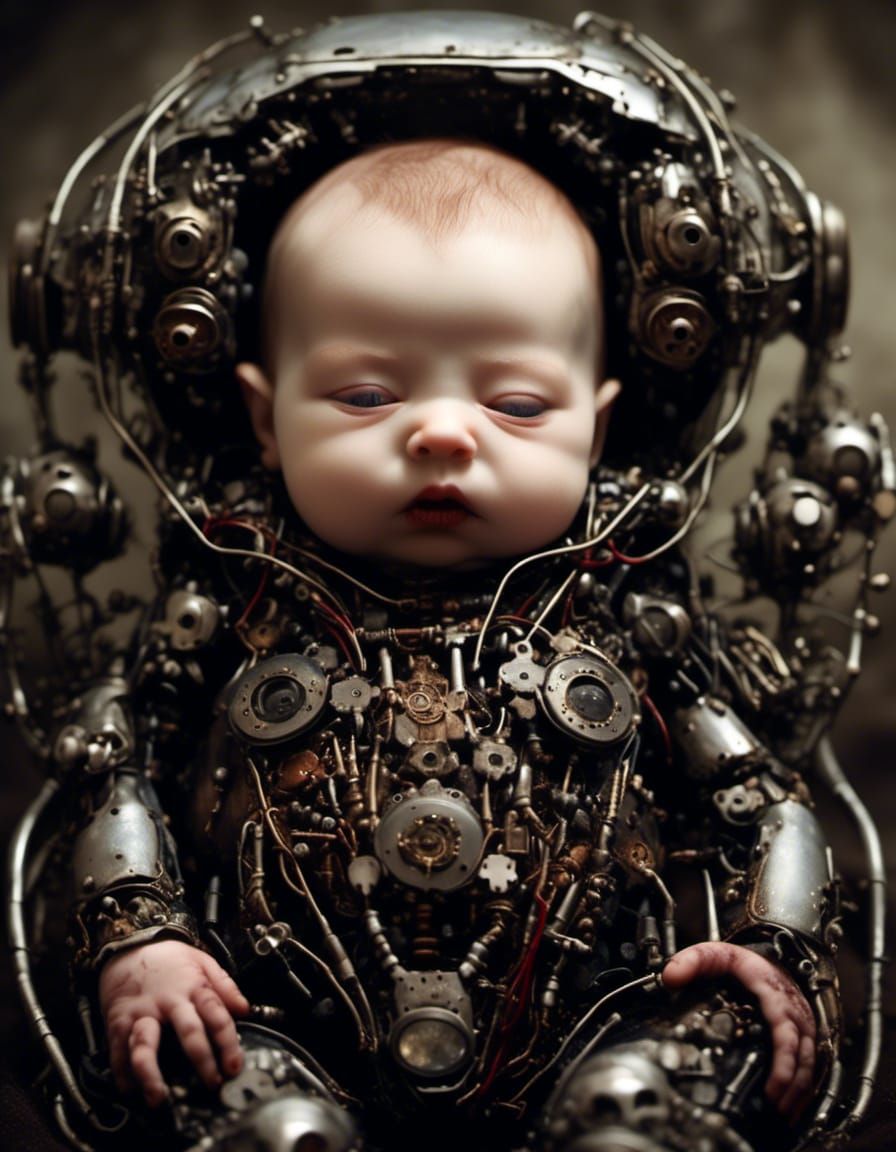 Newborn Cyborg Vampire Babies World - AI Generated Artwork - NightCafe ...