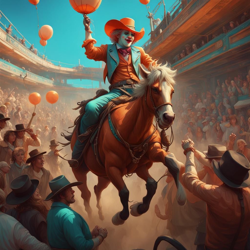 Payaso de rodeo - AI Generated Artwork - NightCafe Creator
