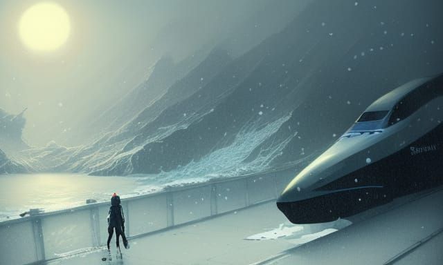 beautiful ocean bullet train shinkansen ice winter wendigo beast ...