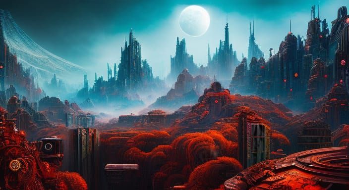 Alien Planet - AI Generated Artwork - NightCafe Creator