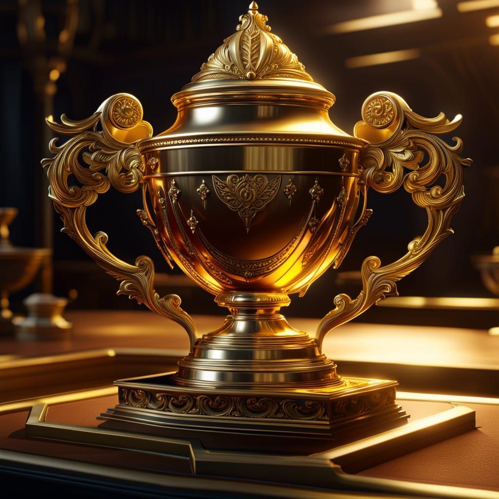Gold trophy - AI Generated Artwork - NightCafe Creator