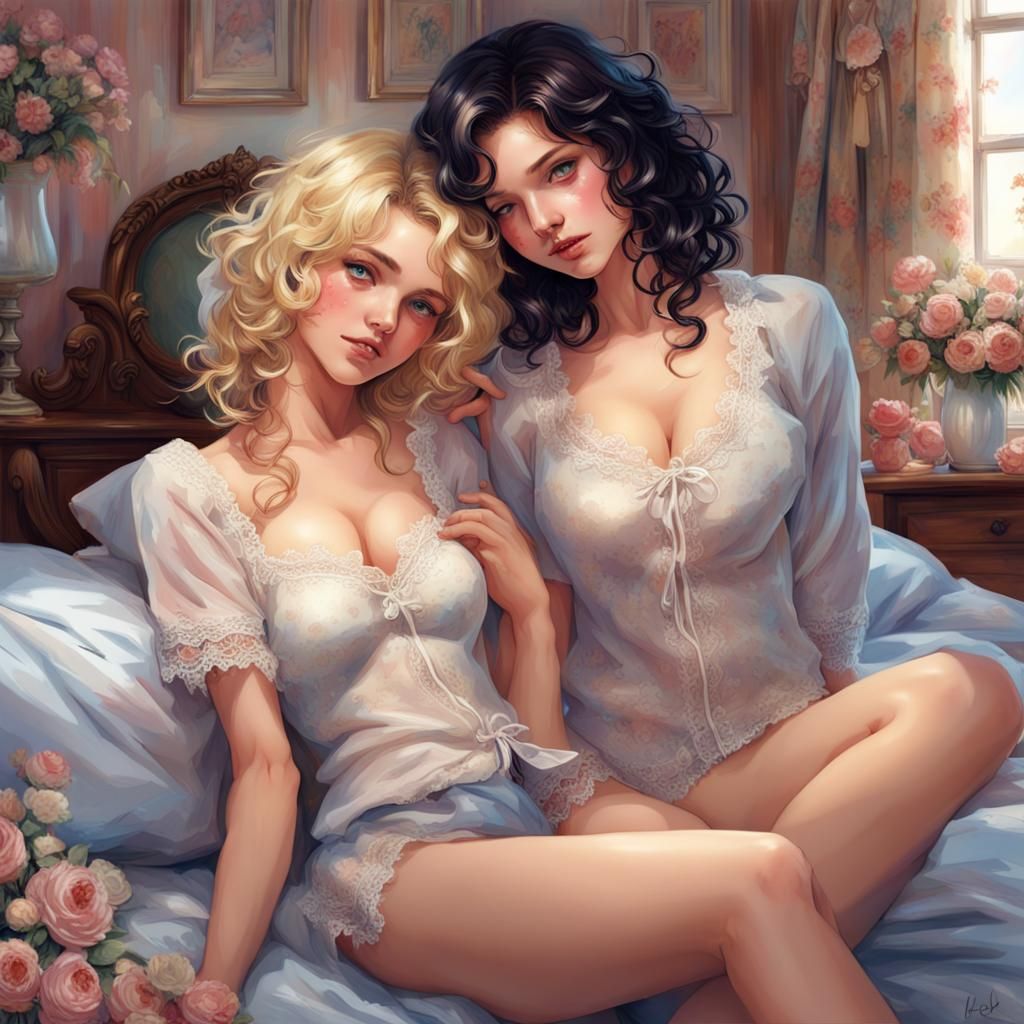 Stephanie & Gina ️ - AI Generated Artwork - NightCafe Creator