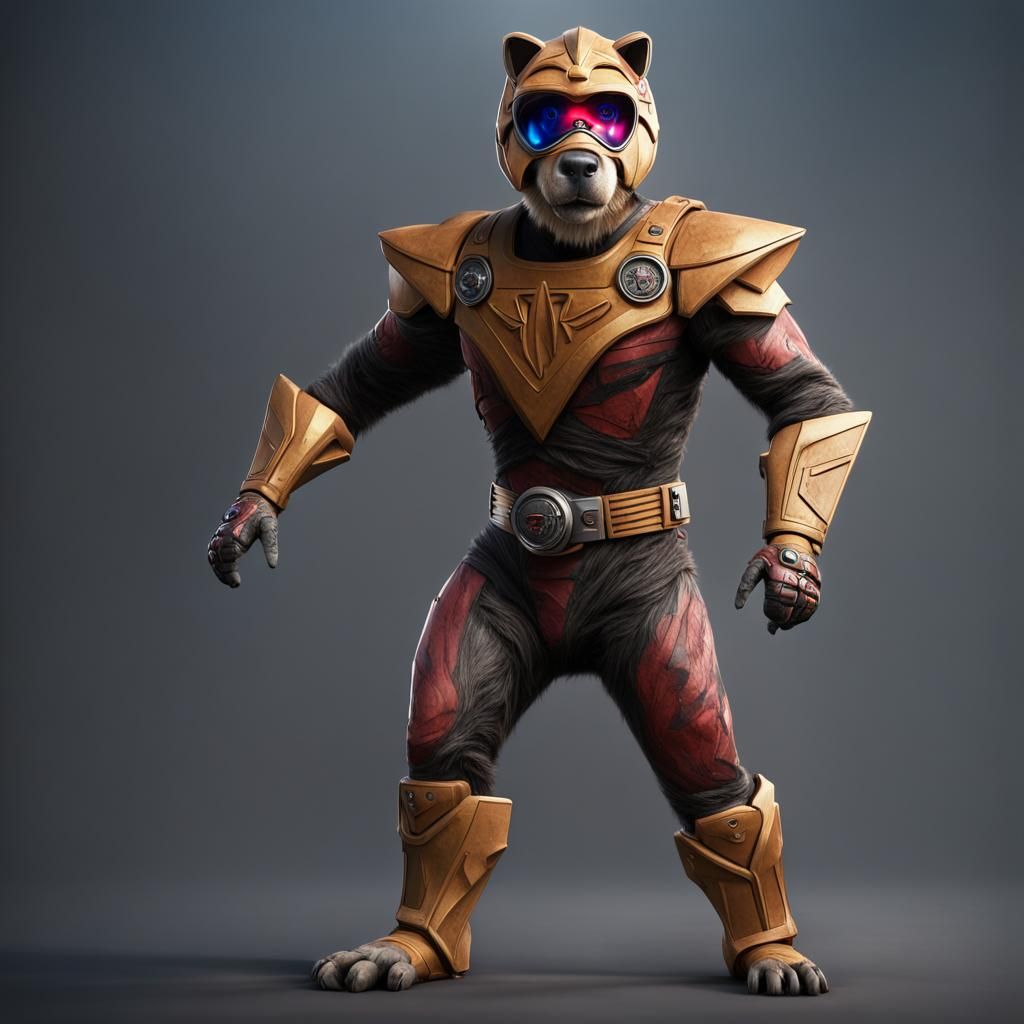hyperrealistic Alf as a power rangers, full body - AI Generated Artwork ...