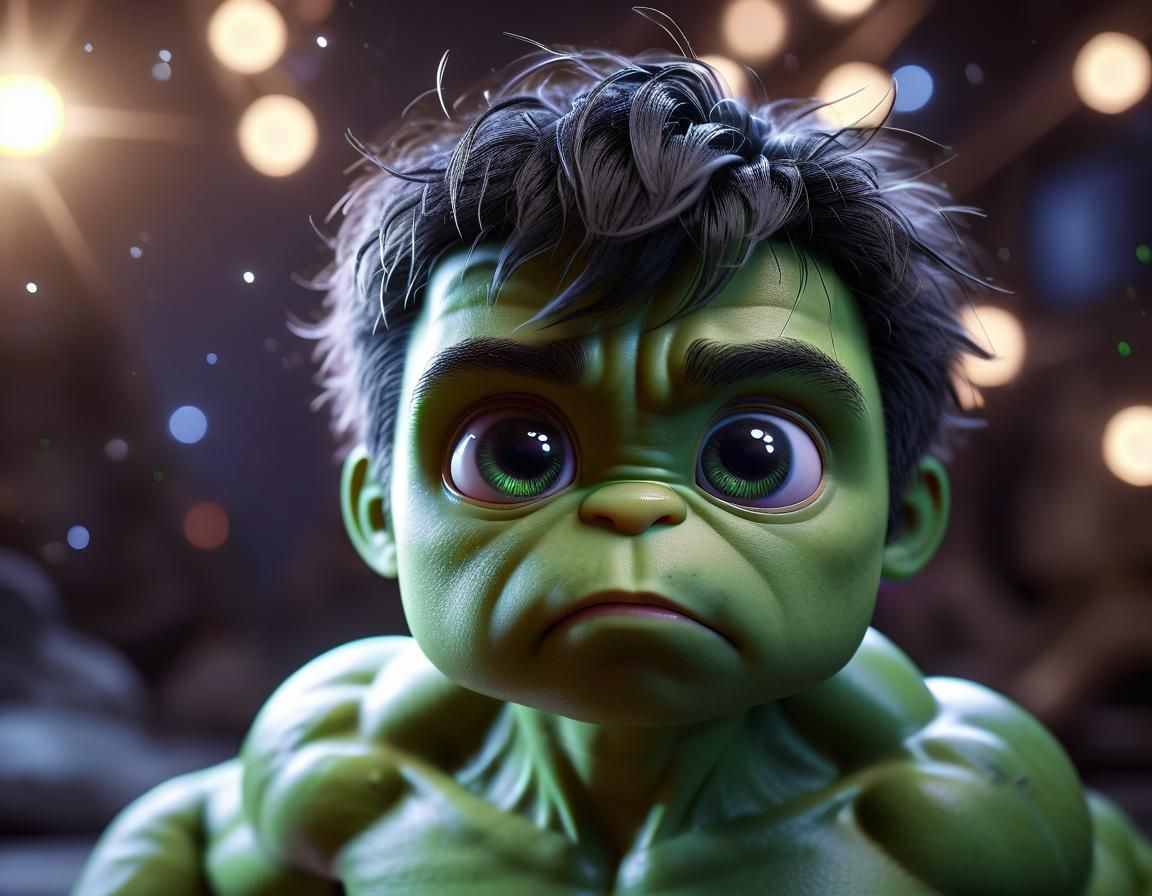 Lil' Hulk - AI Generated Artwork - NightCafe Creator